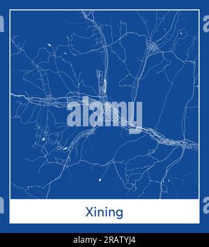 City Map Asia China Xining vector illustration Stock Vector Image & Art ...