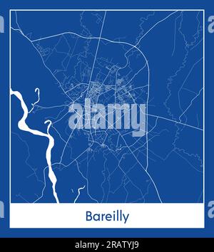 City Map Bareilly India Asia vector illustration Stock Vector Image ...