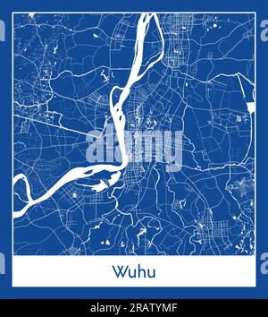 City Map Wuhu China Asia vector illustration Stock Vector Image & Art ...