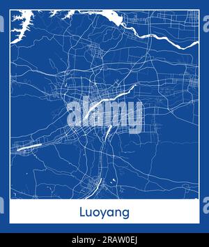 City Map Luoyang China Asia vector illustration Stock Vector Image ...