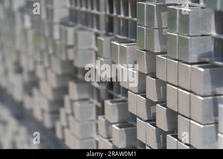 Aluminum gray cube design elements Stock Photo - Alamy