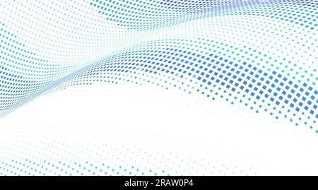 Halftone effect dotted blue turquoise gradient background. Vector ...