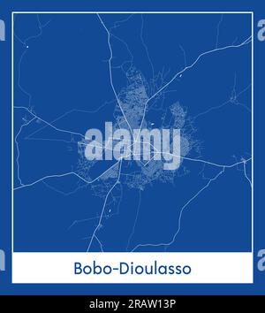 City Map Bobo-Dioulasso Burkina Faso Africa vector illustration Stock ...