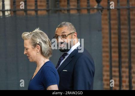 Susie Cleverly, wife of Foreign Secretary James Cleverly, seen during ...