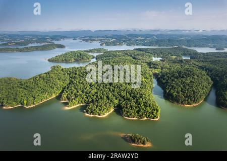 Cherokee Lake, Tennessee. Aerial view of Cherokee Reservoir Stock Photo ...