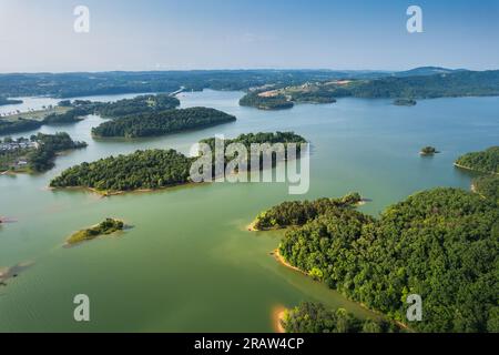 Cherokee Lake, Tennessee. Aerial view of Cherokee Reservoir Stock Photo ...