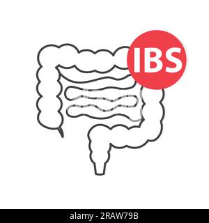 Inflammatory bowel disease icon outline vector. Abdomen bacterial ...