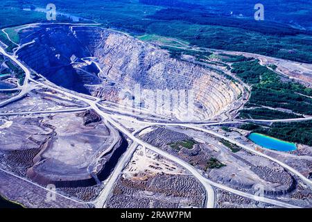 Open Pit Copper Mine, Vancouver Island, BC, British Columbia, Canada ...