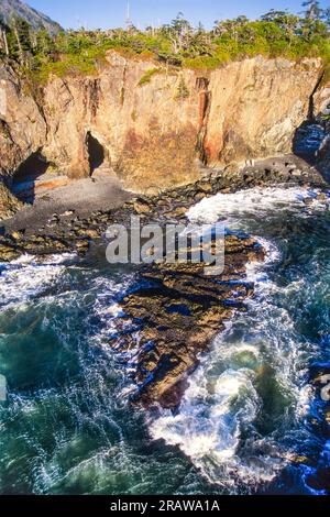 Aerial image of the Pacific Rim area Vancouver Island, BC, Canada Stock ...