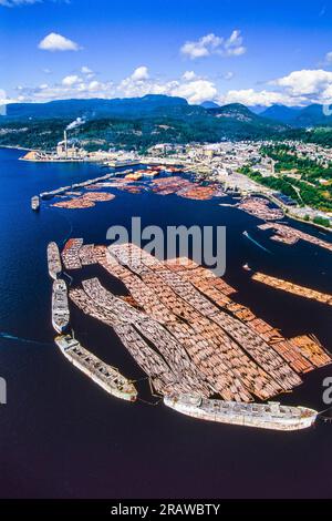 Aerial image of Powell River, BC, Canada Stock Photo - Alamy