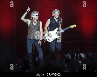 Ligabue , Federico Poggipollini during the Music Concert Ligabue on ...