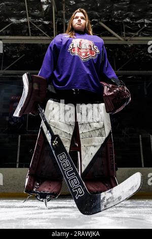 Portland Winterhawks goalie Morgan Stickney poses for a portrait ...