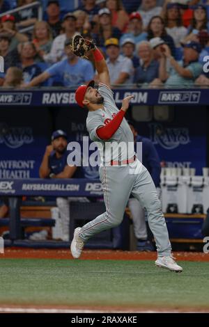 Philadelphia Phillies first baseman Darick Hall is congratulated in the ...