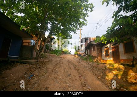 Yurimaguas, Peru; 1st October 2022: Street view from the city of ...