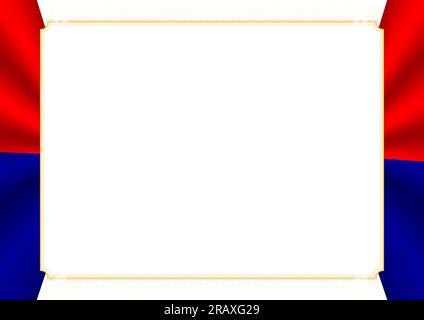 Horizontal frame and border with colors of Taiwan flag, template ...