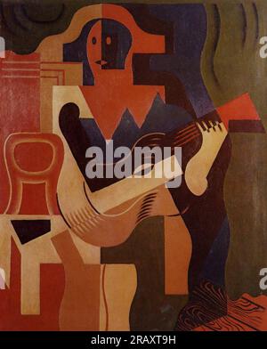 Juan Gris Harlequin with Guitar Stock Photo - Alamy