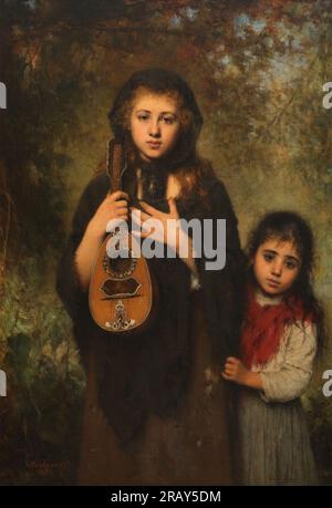 Two Girls by Alexei Harlamoff Stock Photo - Alamy