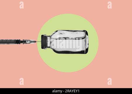 Vial of pink medication Stock Photo - Alamy