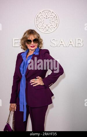 Egyptian actress Yousra attends Elie Saab Haute couture Fall/Winter ...