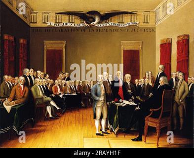 'The Declaration of Independence, 1776' by Edward Hicks, painted circa ...