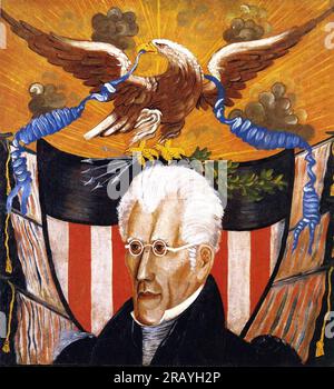 Edward Hicks’ portrait of Andrew Jackson, painted around 1835, captures ...