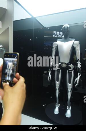 SHANGHAI, CHINA - JULY 6, 2023 - The Tesla Bot humanoid robot of Tesla ...