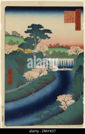 Dam on the Otonashi River at Oji, No. 19 in One Hundred Famous Views of ...