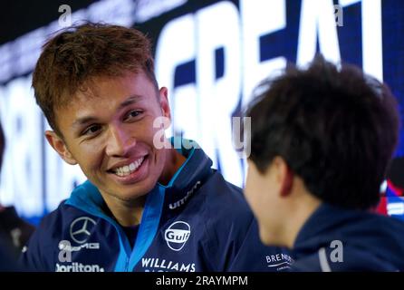 Williams driver Alex Albon at Silverstone Circuit, Northamptonshire ...