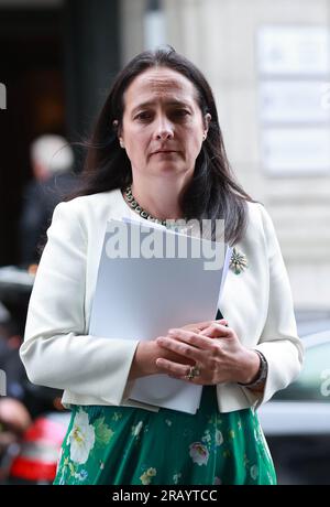 Media Minister Catherine Martin arrives to speak at a press conference ...