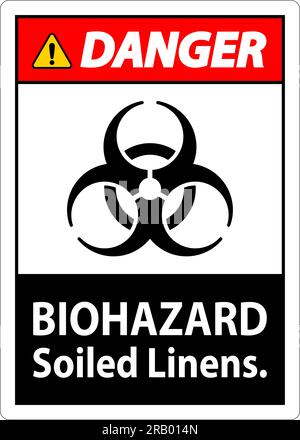 Biohazard Danger Label Biohazard Soiled Linens Stock Vector Image & Art ...