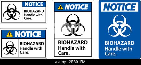 Biohazard Notice Label Biohazard, Handle With Care Stock Vector Image ...