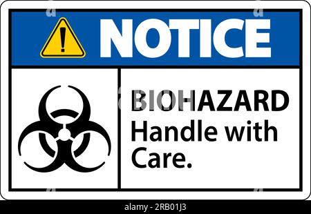 Biohazard Notice Label Biohazard, Handle With Care Stock Vector Image ...