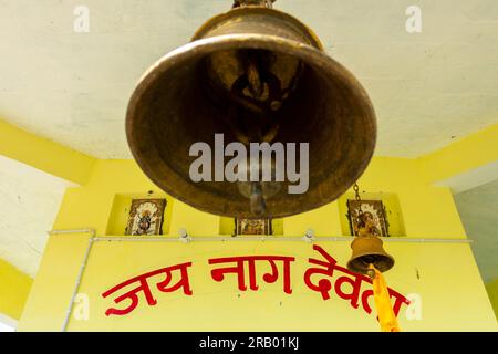 June 28th, 2023, Nagthat, Uttarakhand, India. A DIY bucket and tap ...