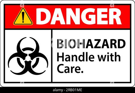 Biohazard Danger Label Biohazard, Handle With Care Stock Vector Image ...