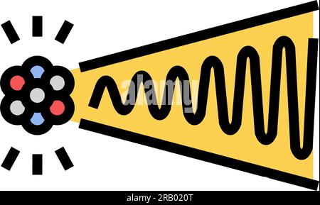 gamma rays nuclear energy line icon vector illustration Stock Vector ...