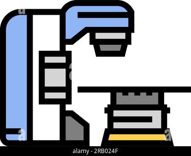 radiation therapy machine nuclear energy line icon vector illustration ...
