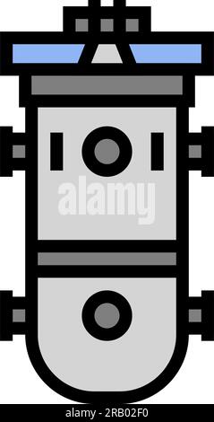 reactor vessel nuclear energy icon color illustration Stock Vector ...