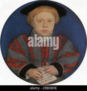 A portrait of Henry Brandon by Hans Holbein the Younger, highlighting ...