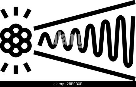 gamma rays nuclear energy line icon vector. gamma rays nuclear energy ...