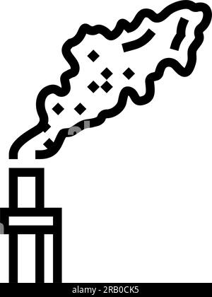 gas flaring petroleum engineer line icon vector. gas flaring petroleum ...