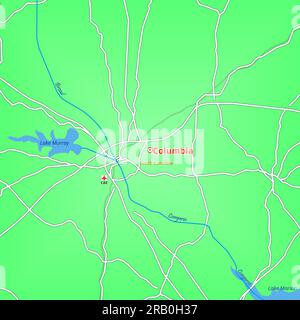 Map of Columbia City in United States of America Stock Photo - Alamy