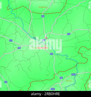 Town city plan of Dresden, Germany. BRADSHAW c1853 old antique map ...