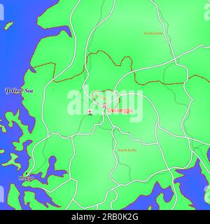Gwangju, metropolitan city of South Korea. Open Street Map. Locations ...