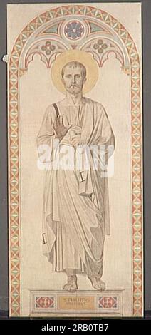 Cardboard window of the Chapel of St. Ferdinand. St. Francis of Assisi ...