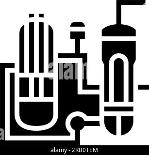 pressurized water reactor nuclear energy color icon vector illustration ...