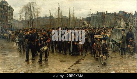 Transport of colonial soldiers 1884 by Isaac Israels Stock Photo - Alamy