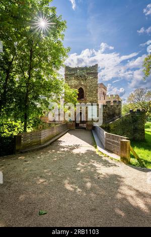 Mosburg ruin in the park of Biebrich Castle, Wiesbaden-Biebrich, Hesse ...