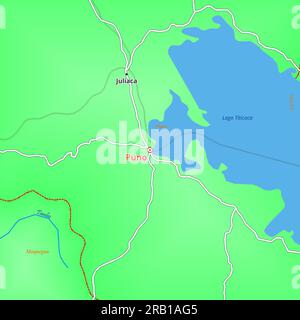 Map of Puno Stock Photo - Alamy