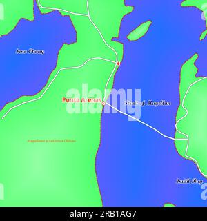 Map of Puerto Montt City in Chile Stock Photo - Alamy