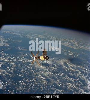(22 June 1973) --- This overhead view of the Skylab Space Station was ...